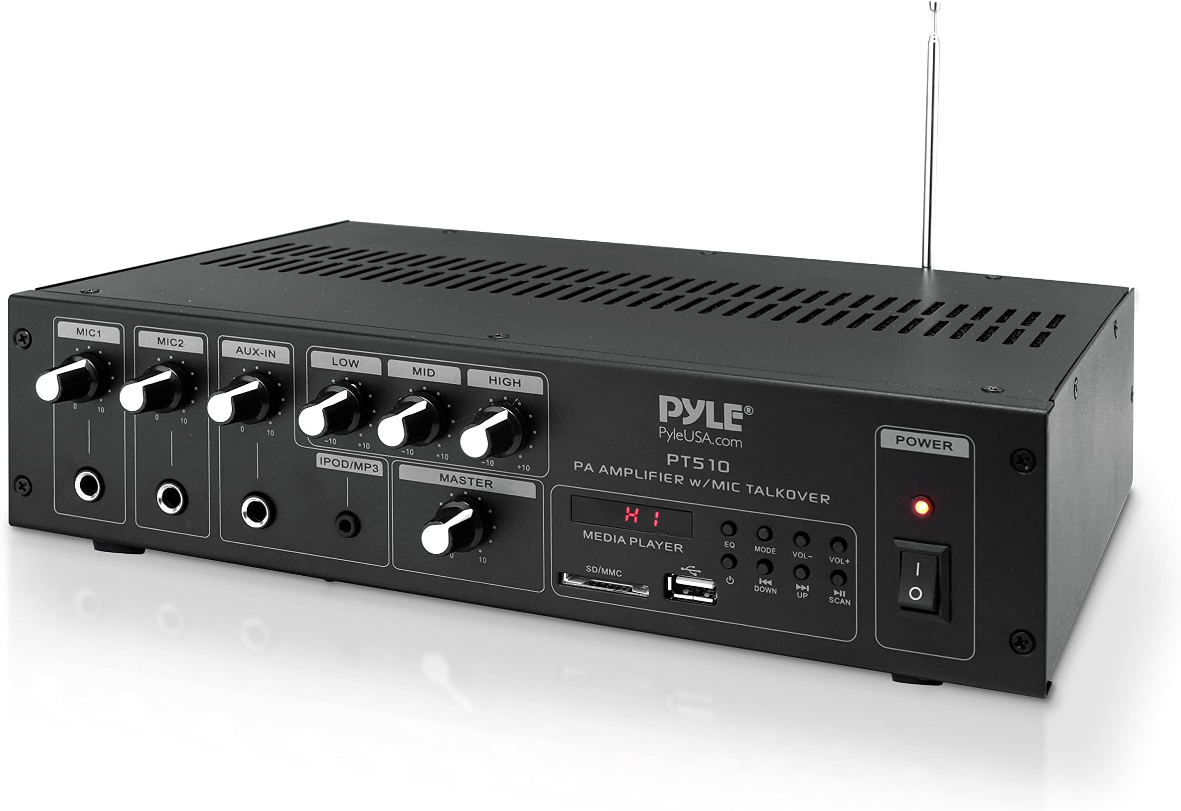 Amazon.com: Pyle Home Home Audio Power Amplifier Mixer - 240W 5 Channel ...