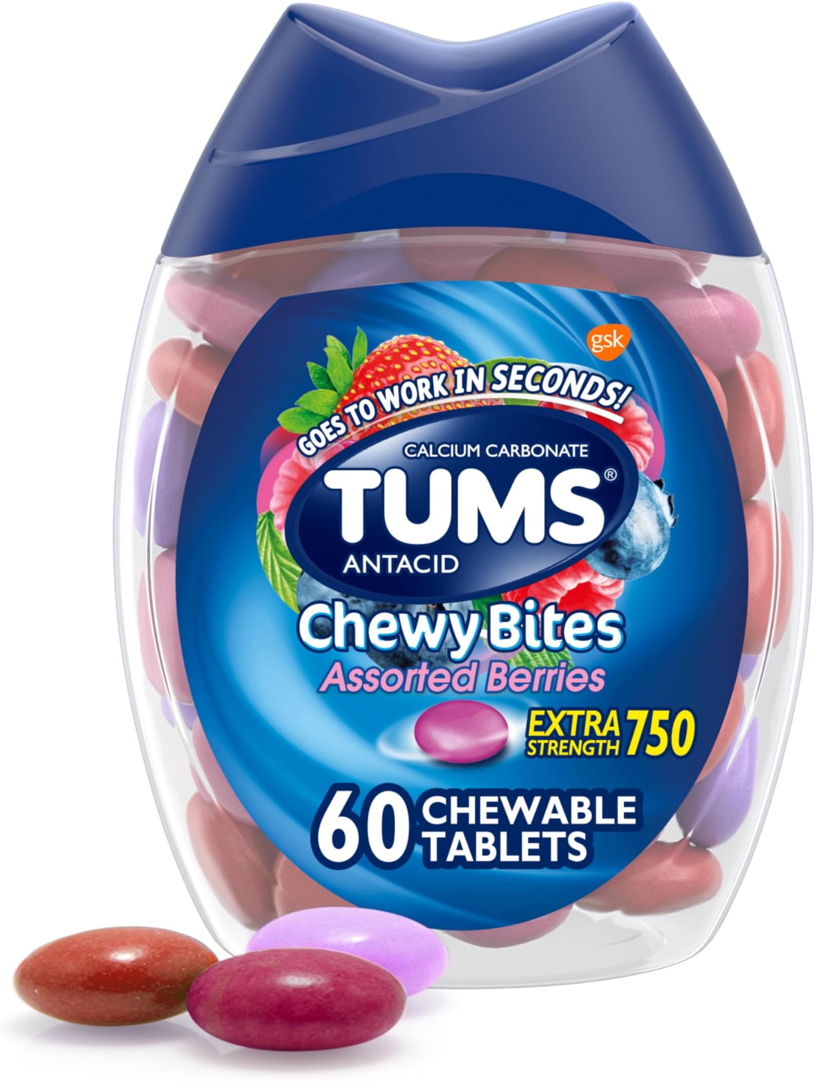 Amazon.com: TUMS Chewy Bites Antacid Tablets for Chewable Heartburn ...