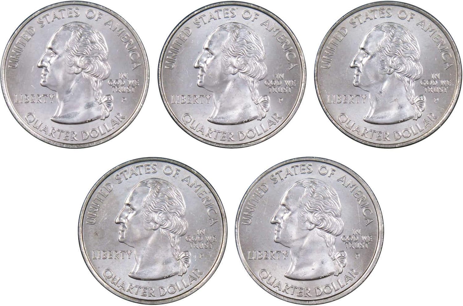 2005 P State Quarter 5 Coin Set BU Uncirculated Mint State 25c ...