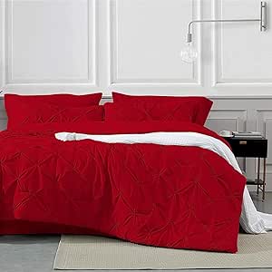 Amazon.com: Den Bedding Pintuck Design 3 PCs Comforter Set 100% Organic ...
