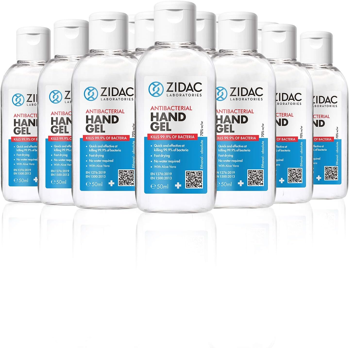 Zidac Antibacterial Hand Gel 10 x 50ml : Amazon.co.uk: Beauty