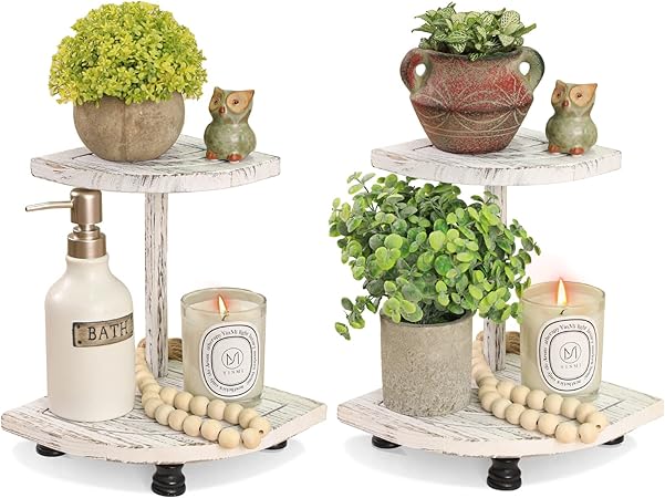 Amazon.com: Tikea Decorative Wood Risers for Display, 2-Pack Farmhouse ...