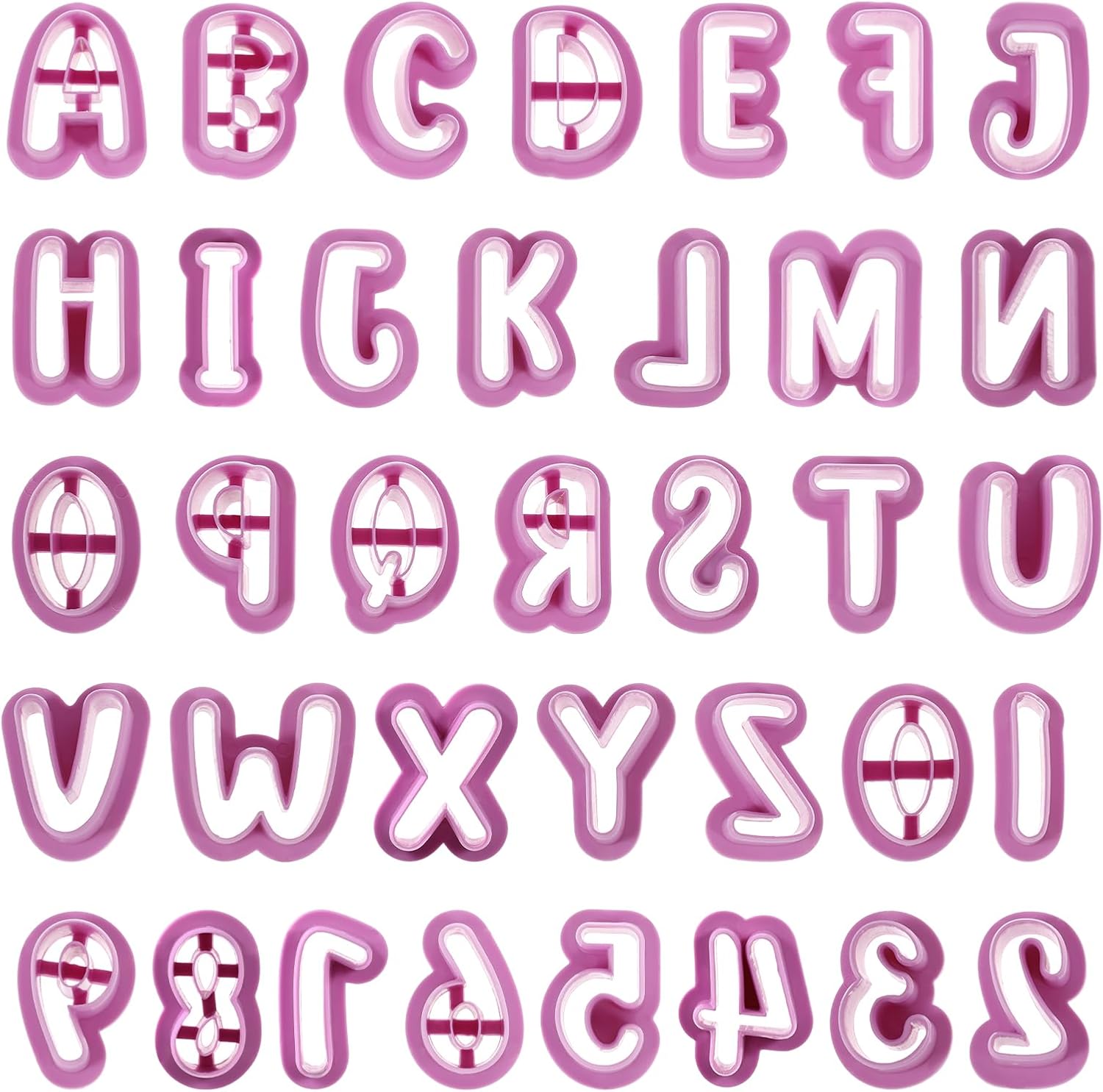 Amazon.com: Fondant Letter Cutters, 35 PCS Number and Letter Cookie ...