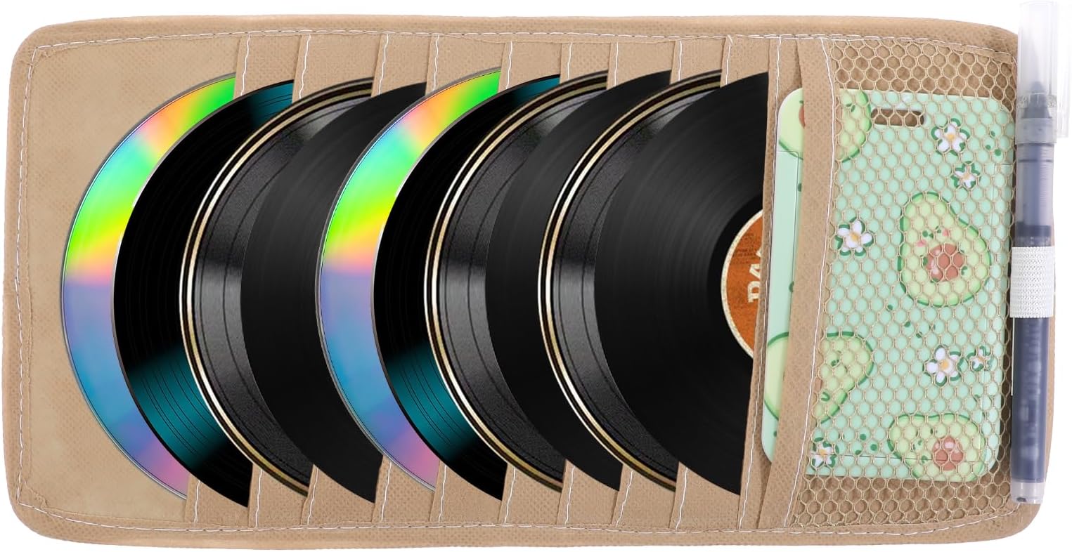 Amazon.com: JJUNW Car CD Holder Storage Case, Car CD Case Holder, Car ...