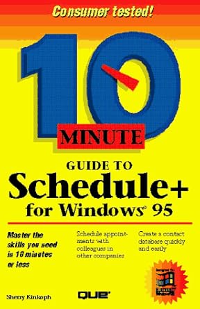 10 Minute Guide to Schedule Plus: Buy Online at Best Price in Egypt ...