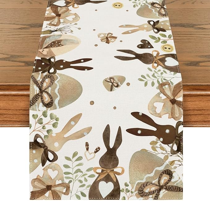Amazon.com: Yarcooly Easter Table Runner Easter Decorations Easter ...