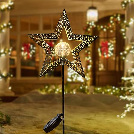 Solaration 1011-2 Sparkling Solar Star Lights Garden Stake (Set of 2 ...