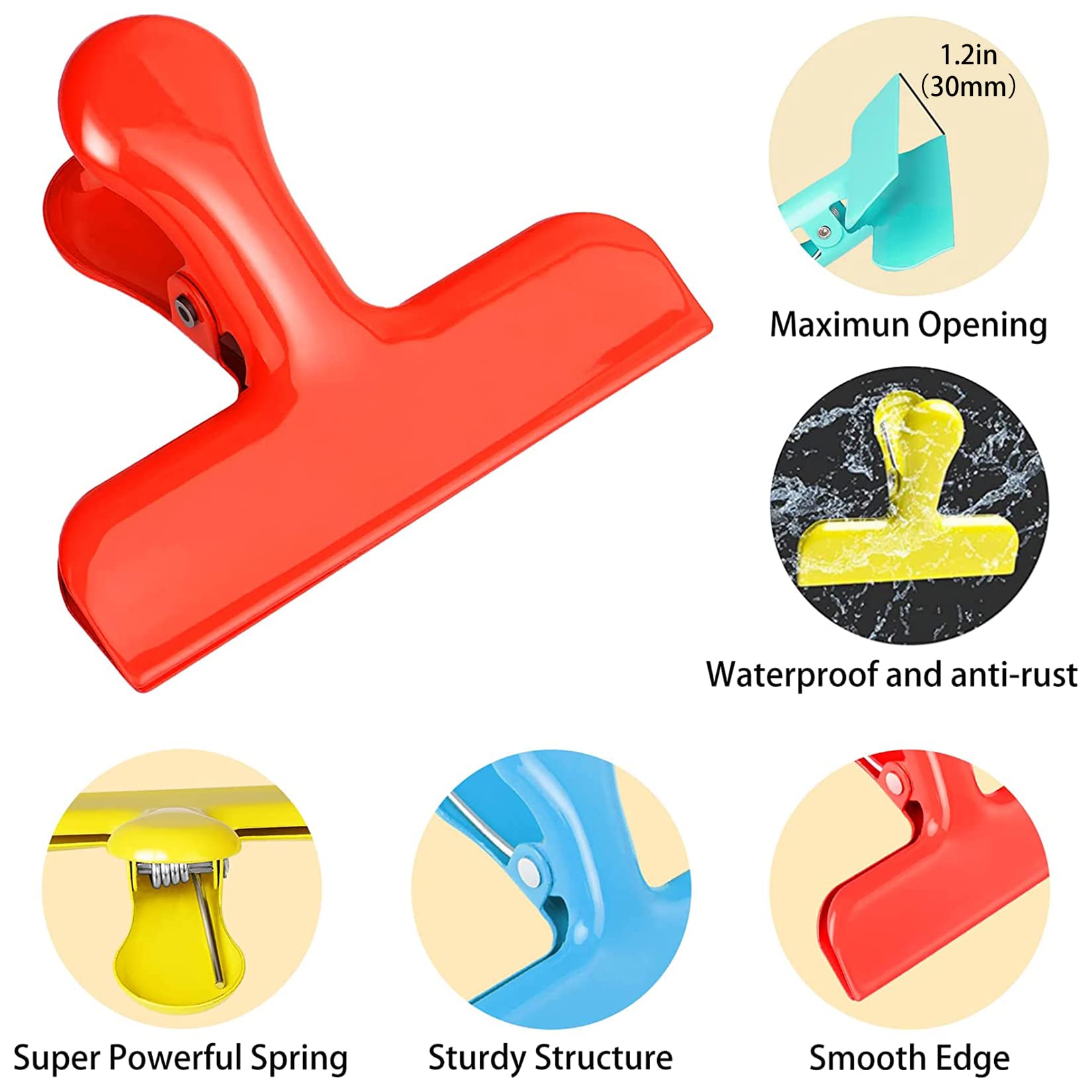 Snapklik.com : FINDMAG Heavy Duty Stainless Steel Chip Clips