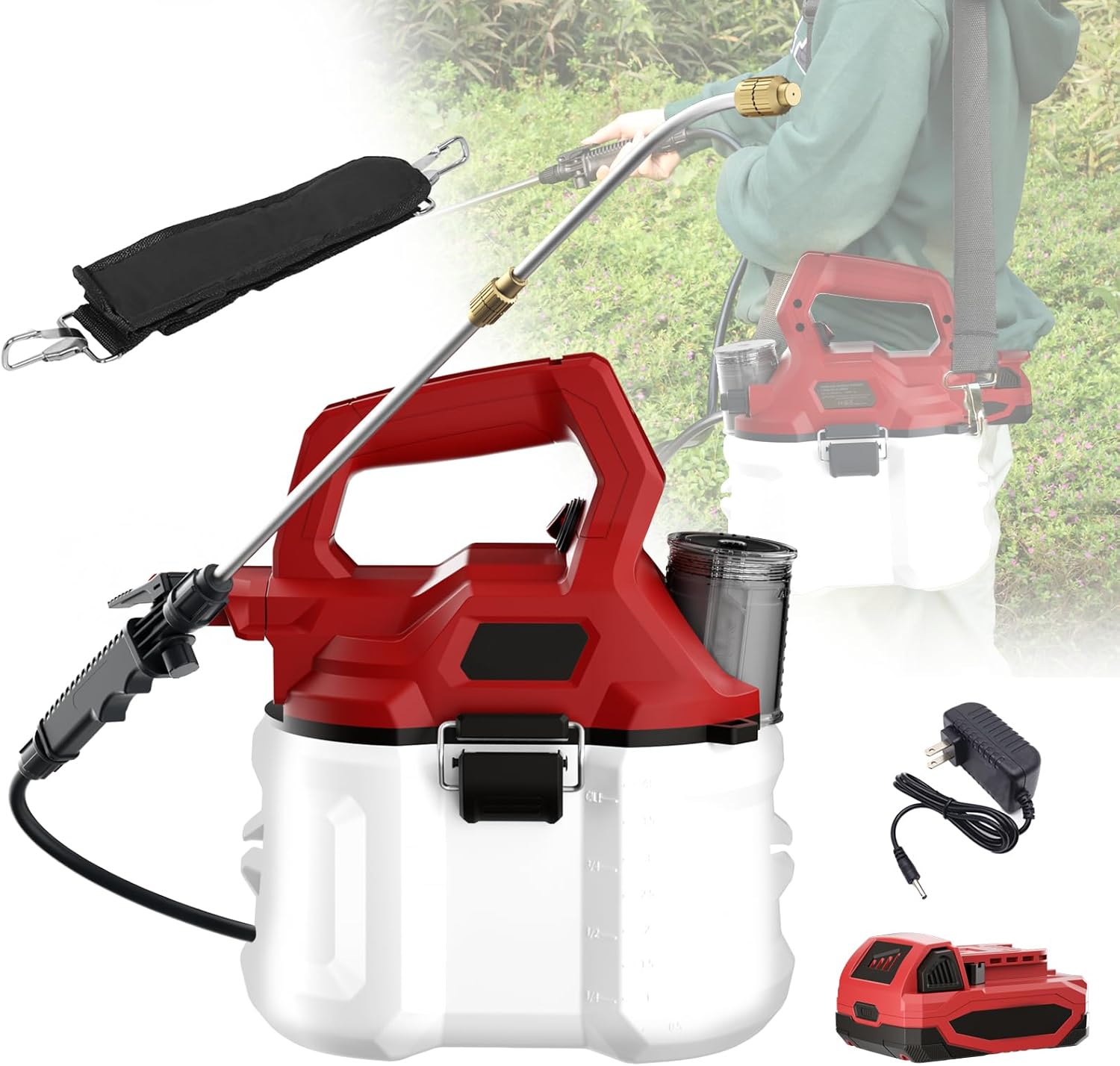 Amazon.com : 1 Gallon Lawn Sprayer Compatible with Milwaukee 18v ...