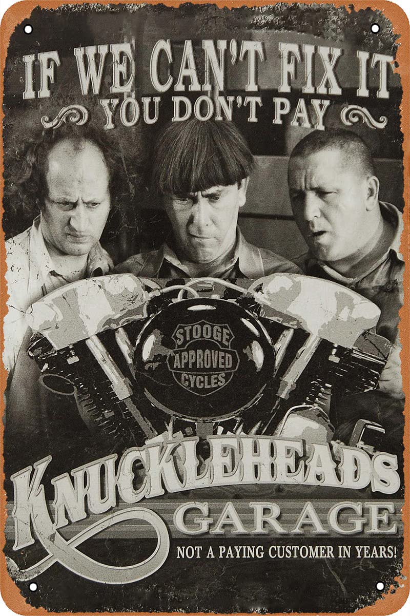 Amazon.com: HTINSIGN Knuckleheads Garage The Three Stooges Movie Poster ...