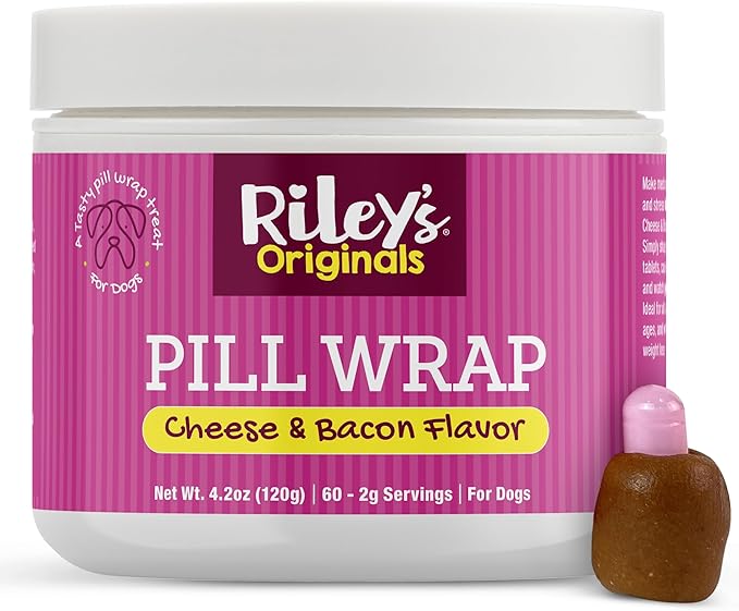 Amazon.com : Riley's Pill Wrap for Dogs - Delicious Cheese & Bacon ...