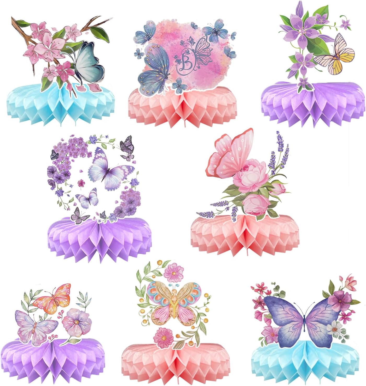 Amazon.com: LLMSIX 8Pcs Butterfly Centerpieces For Tables Baby Shower ...