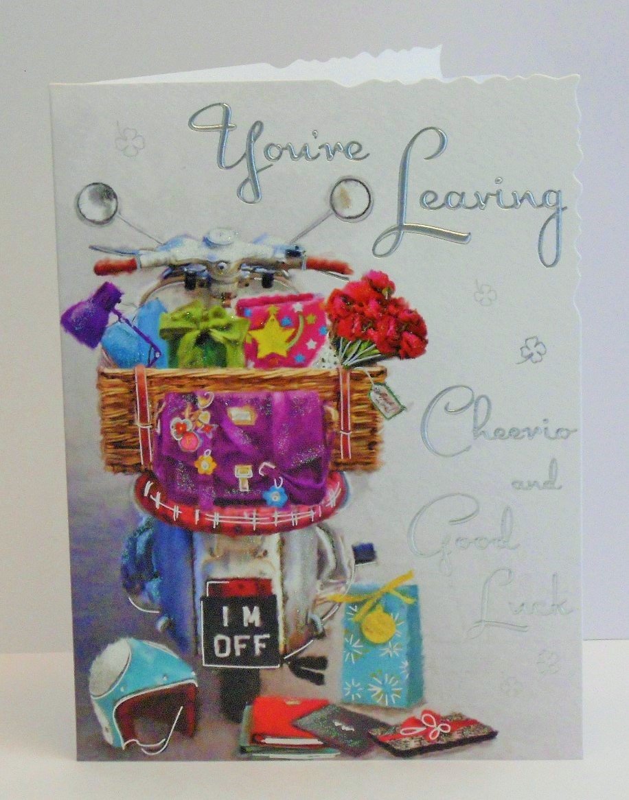 You're Leaving Cheerio Good Luck Card : Amazon.co.uk: Stationery ...