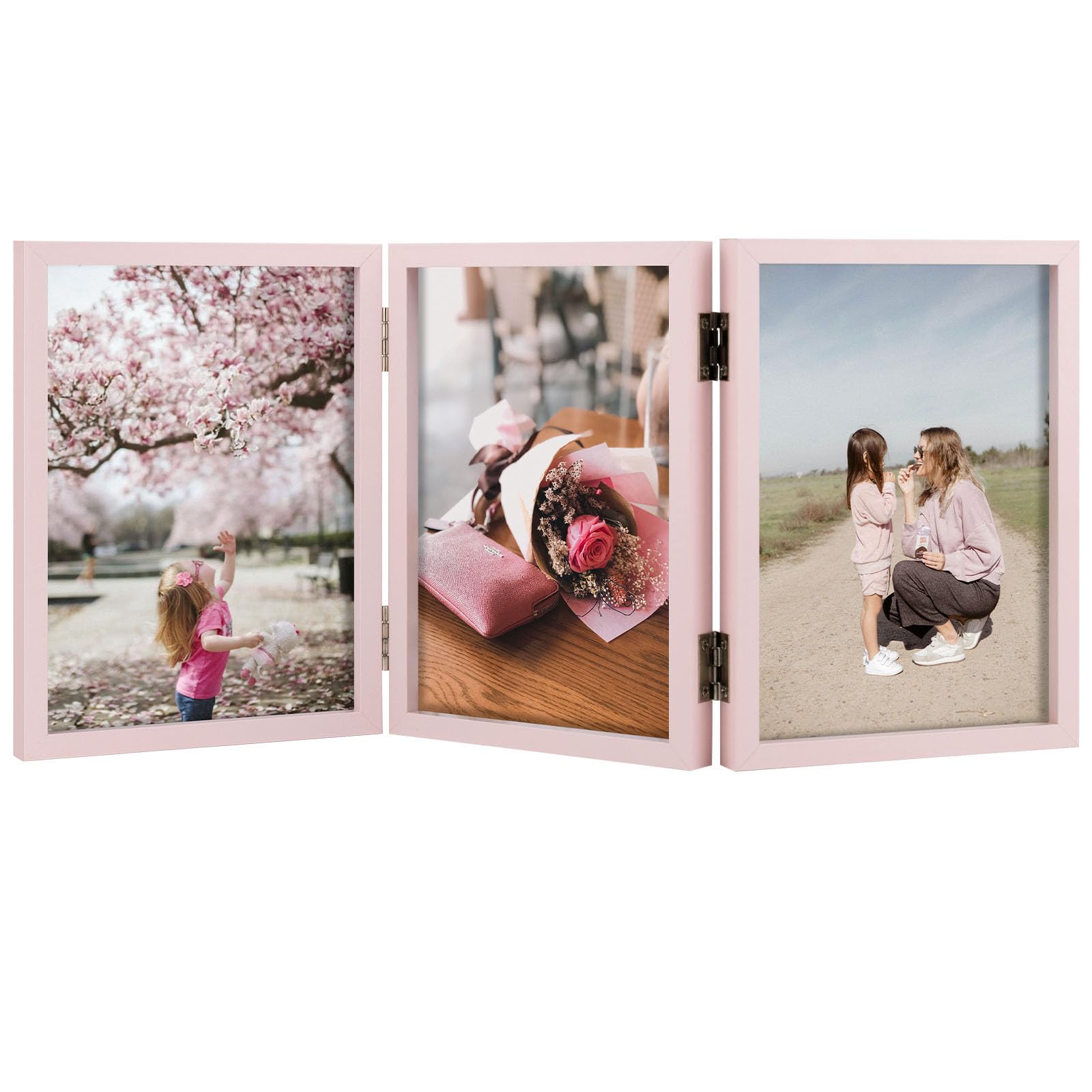 Amazon.com - 5x7 Triple Hinged Frames, 3 Folding Picture Frame ...