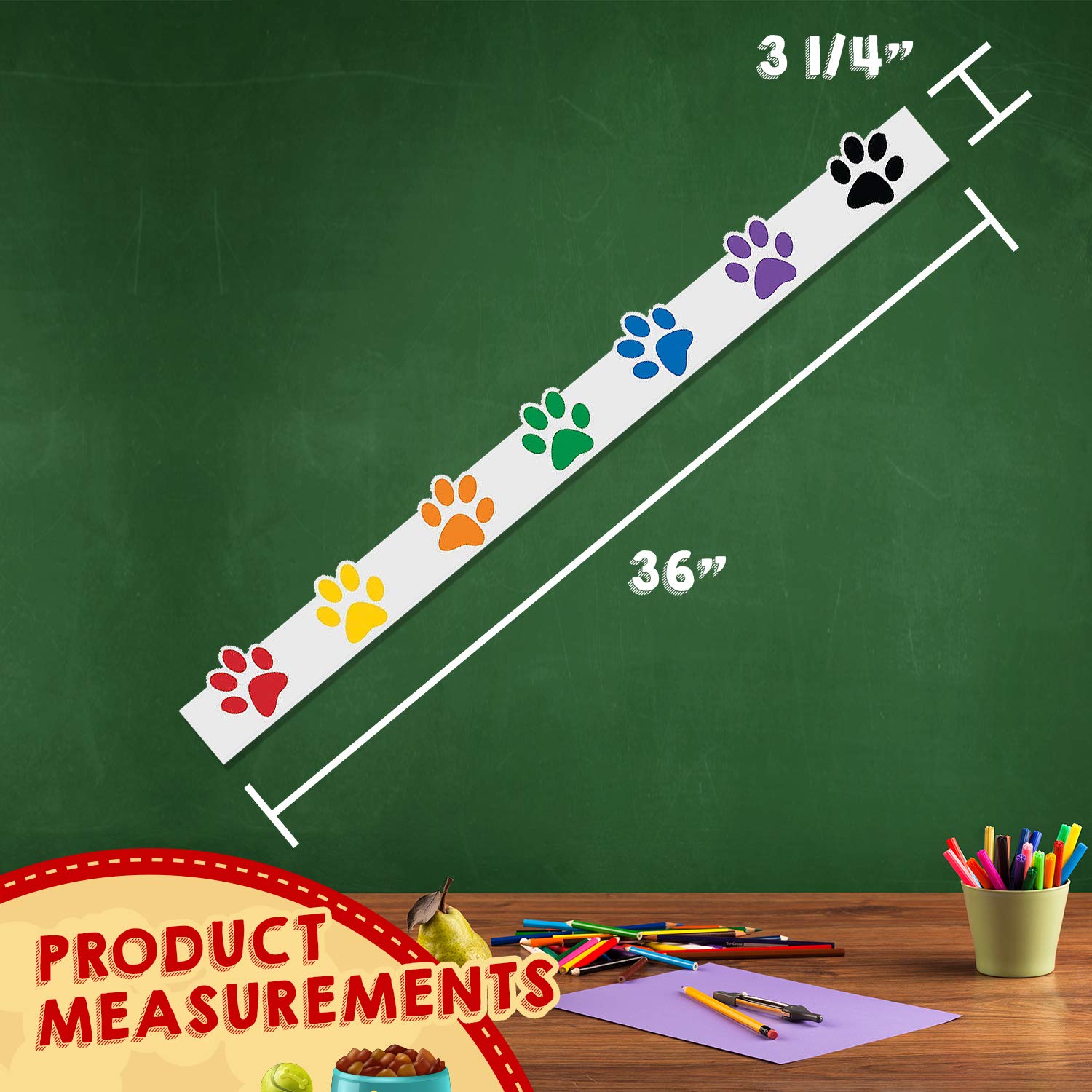 Buy Fun Express Paw Print Bulletin Board Borders | 12 Count | Great for ...