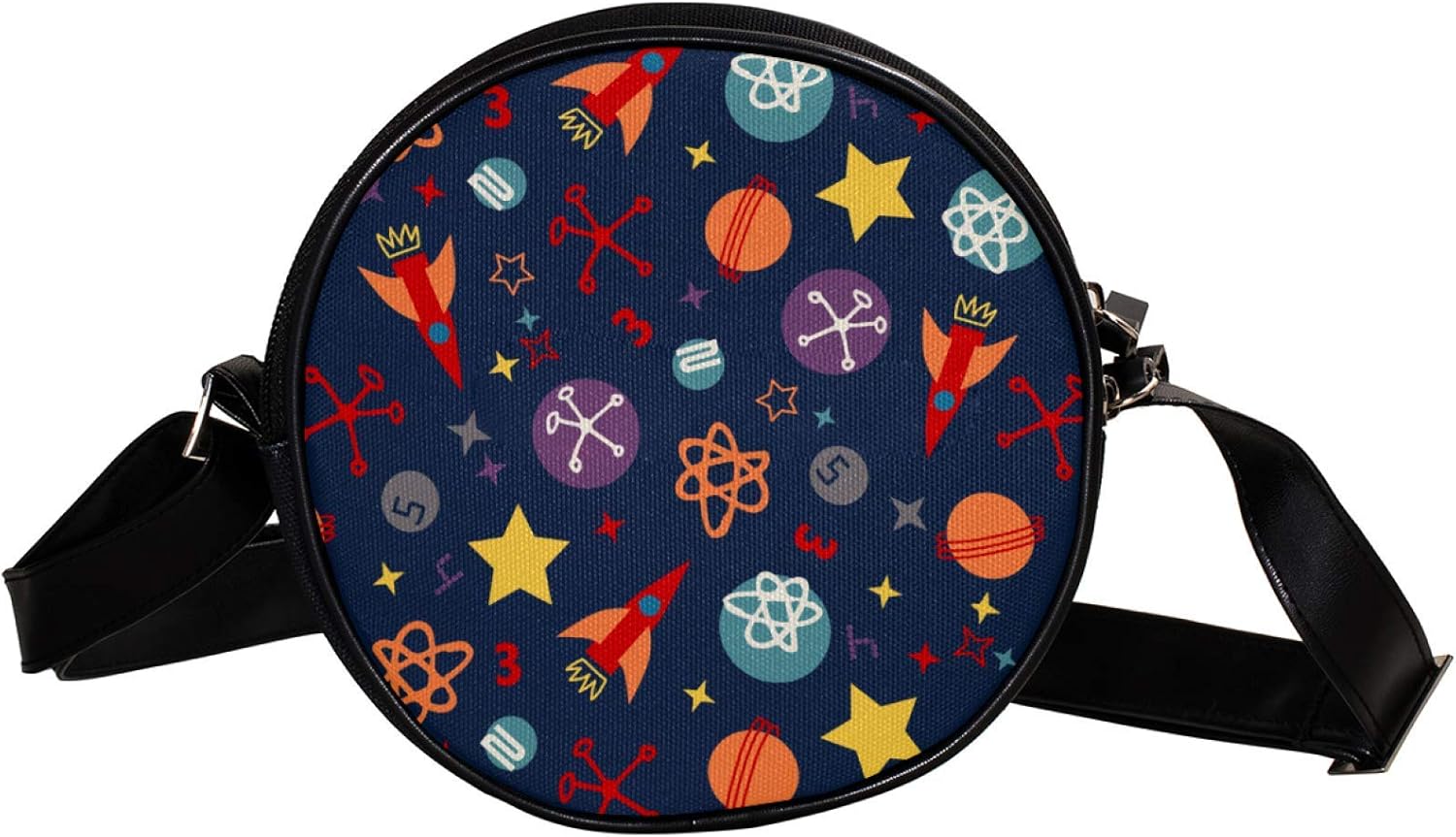 Outer Spaceship Rocket Stars Planet Cross Body Bag Sling Bags Canvas ...