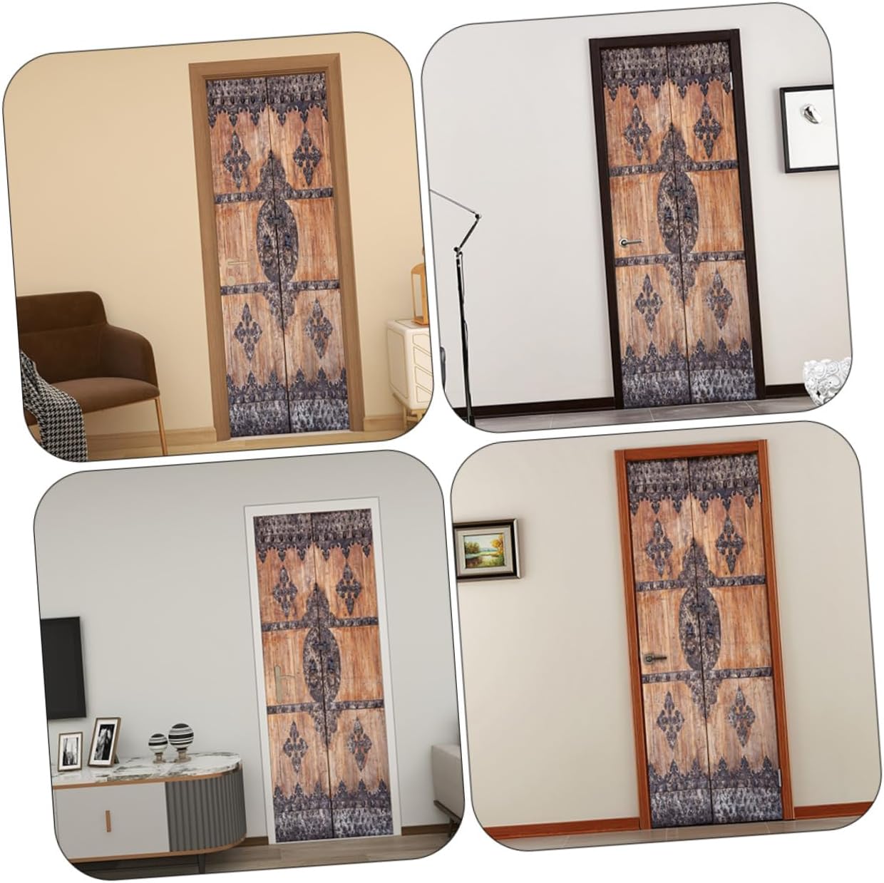 Mikikit 3 Pairs Door Sticker PVC Door Decals Door Wallpapers Door ...