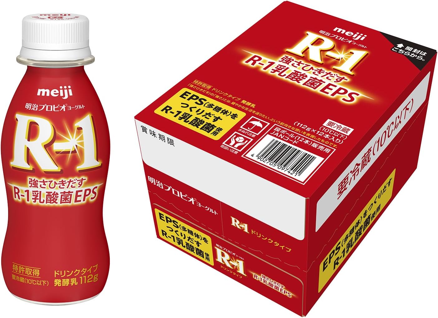 Amazon | 【Amazon.co.jp限定】明治プロビオヨーグルトR-1 ドリンクタイプ 112g×12本 強さひきだす乳酸菌【クール便】 | 明治プロビオヨーグルト | ドリンク ...