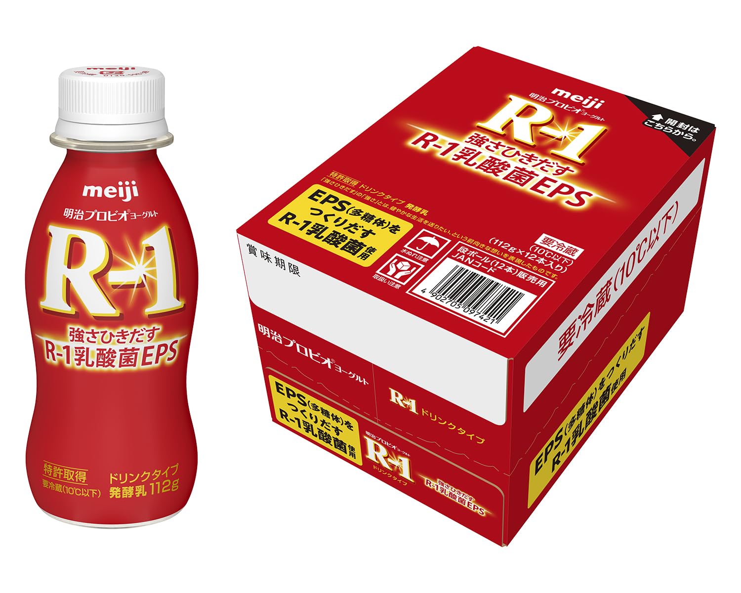 R-1≪The GOLD≫ヨーグルトドリンクタイプ112ml×24本 セット飲むヨーグルト 乳酸菌飲料 まとめ買い R1 プロビオヨーグルト 明治 meiji アールワン ゴールド - チーズ・乳製品