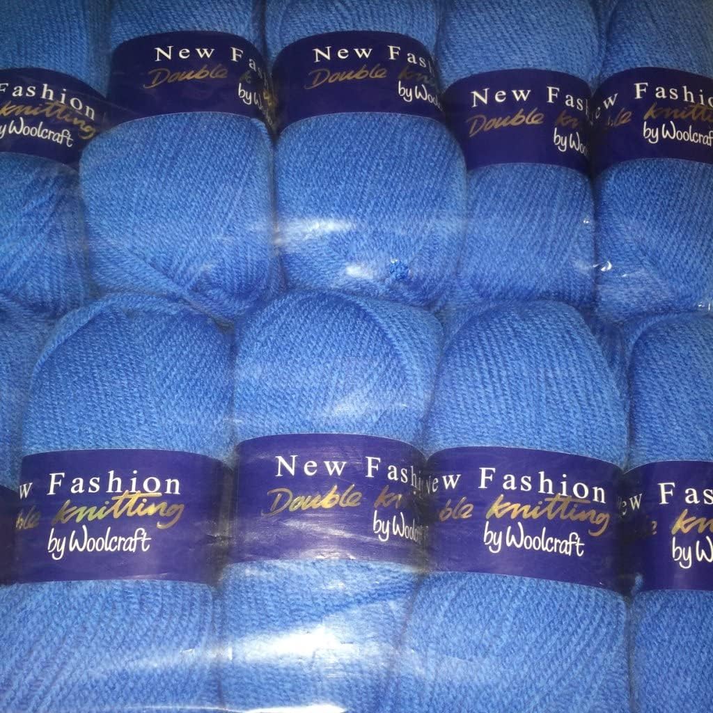 5 x 100g Woolcraft Dk Double Knitting Wool, Yarn (5 x 100g Saxe 240 ...