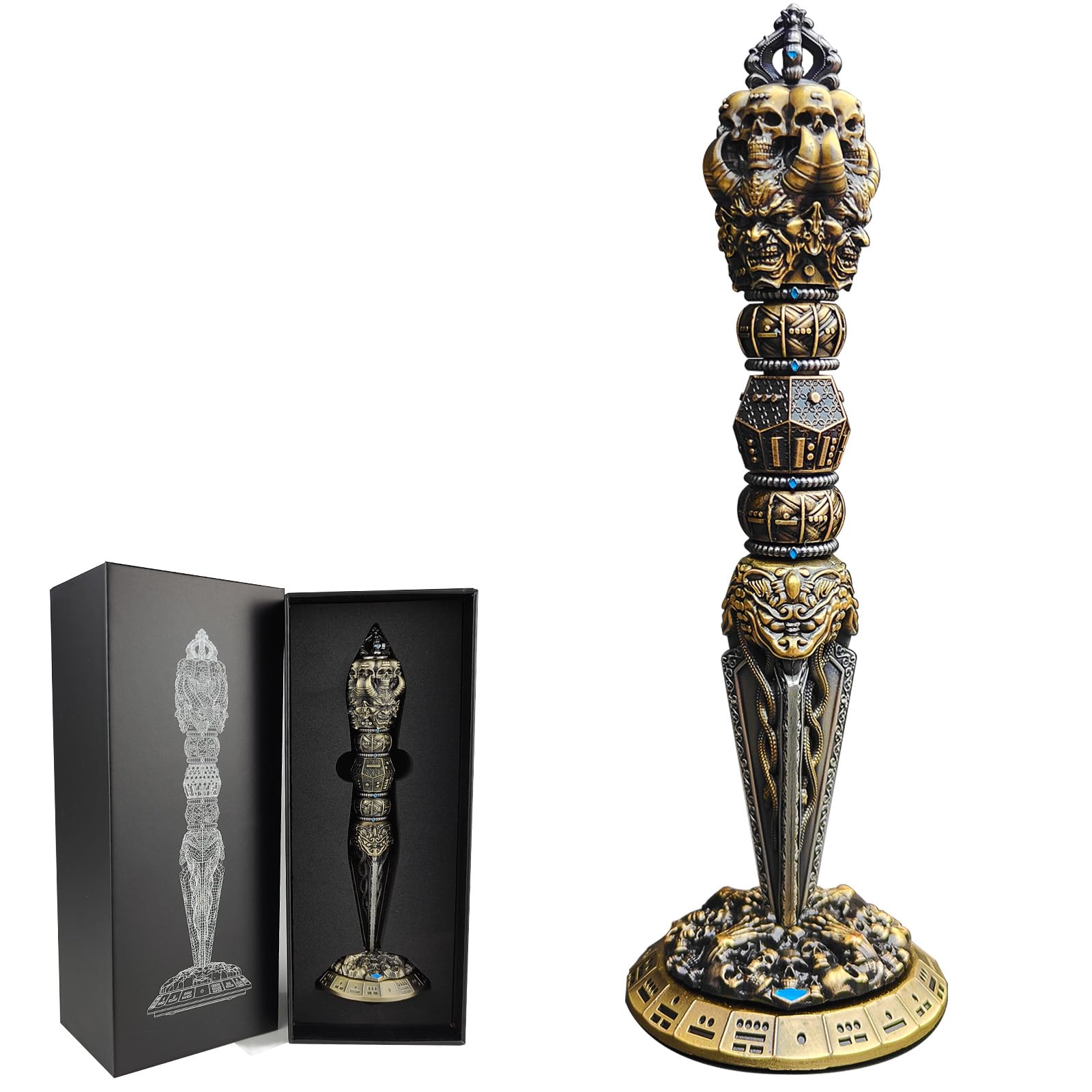 Amazon.com: Wand dice from Unique Dice 7 in 1 DND Metal Spinner dice ...