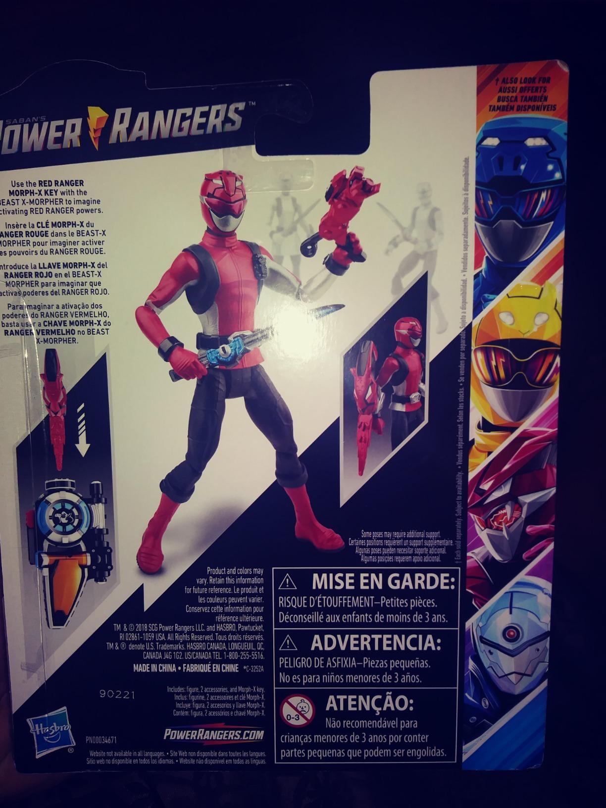 Amazon.com: Power Rangers Beast Morphers Red Ranger 6" Action Figure ...