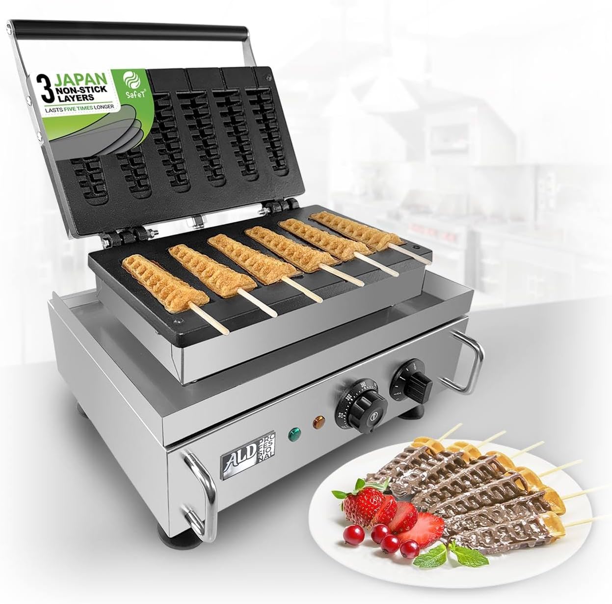 Amazon.com: ALDKitchen Stick Waffle Maker | Christmas Tree-Shaped ...