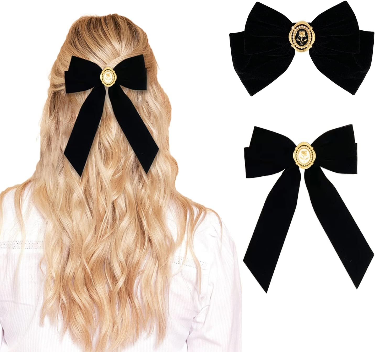 Amazon.com : Red Hair Bow - 5PCS Hair Bows for Women Big Red Bow for ...