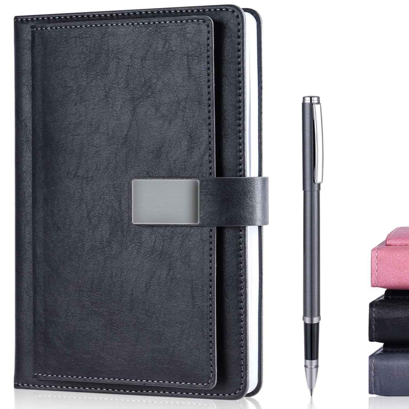 Amazon.com : ExecNote Hardcover Notebook Journal, 256 Pages, Leather ...