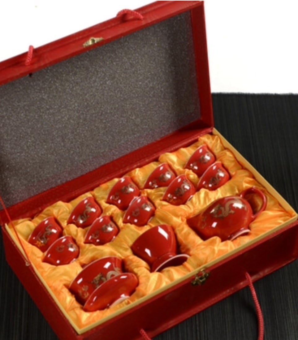Amazon.com | Gaiwan Tea Set with a Very Fancy Gift Box Red Dragon Tea ...