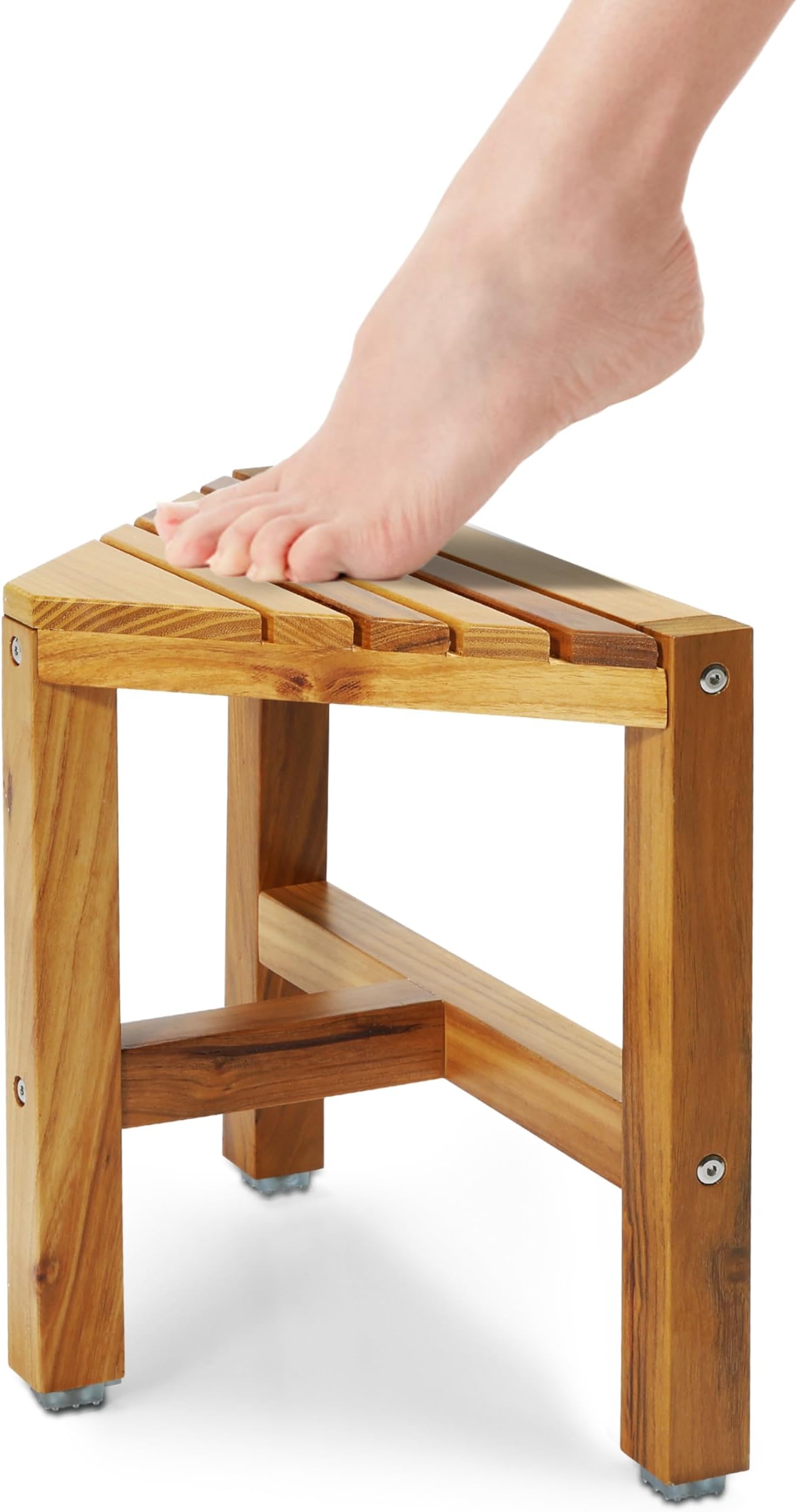 Amazon.com: TEAKAURA Teak Shower Stool, Teak Shower Bench, 12'' Shower ...