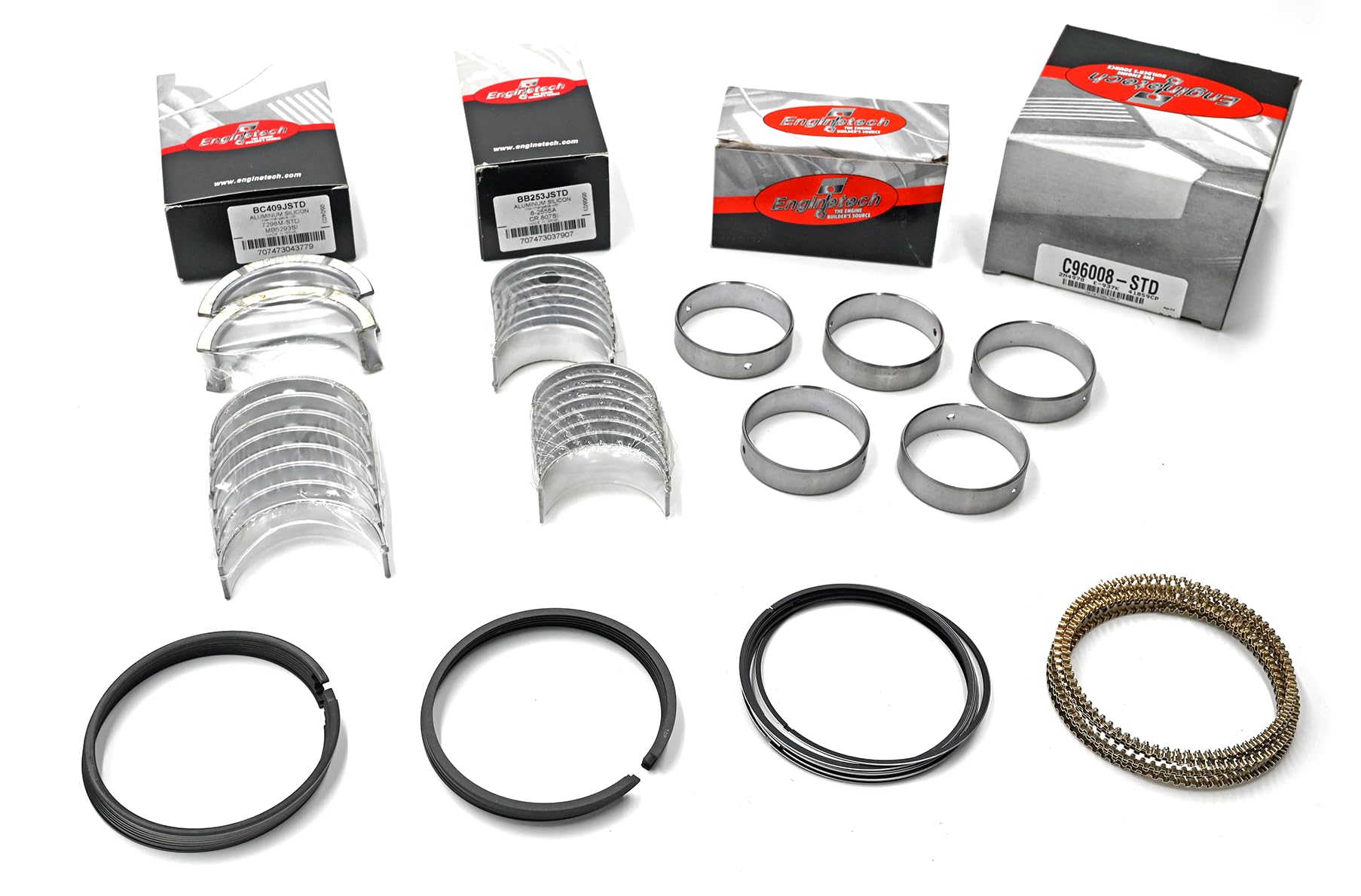 Amazon.com: ENGINETECH Bearings & Rings Kit | Main Bearings | Rod ...
