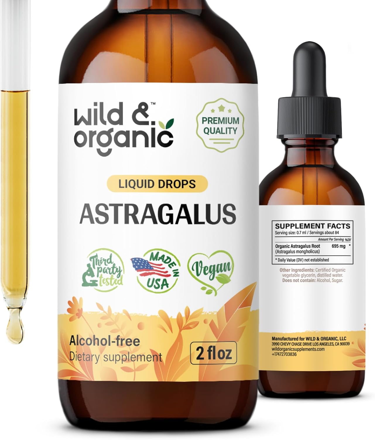 Amazon.com: Astragalus Root Tincture - Organic Astragalus Root Extract Supplement - Astragalus ...