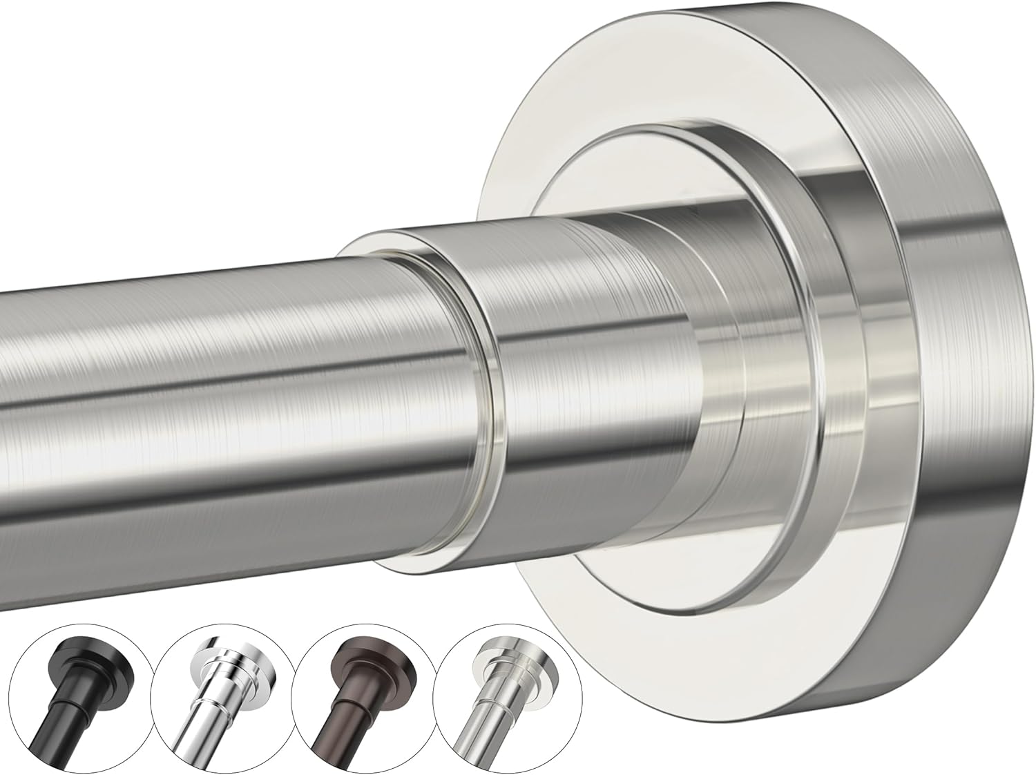 Shower Curtain Rod Adjustable 29-74 Inches, Spring Tension Shower Rod ...