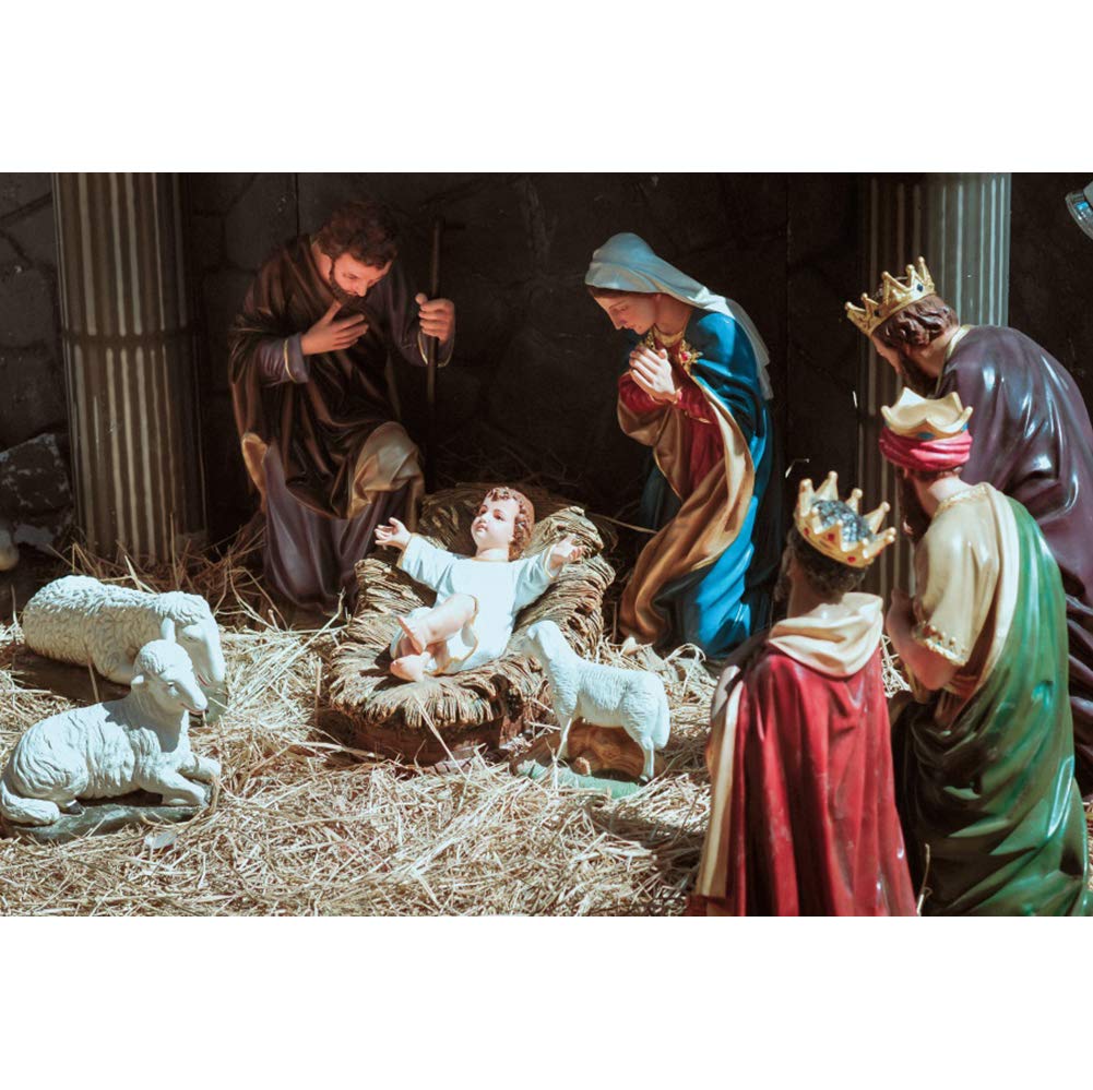 Buy OFILA 3x2.5m Christmas Manger Backdrop Birth of Jesus Photography ...