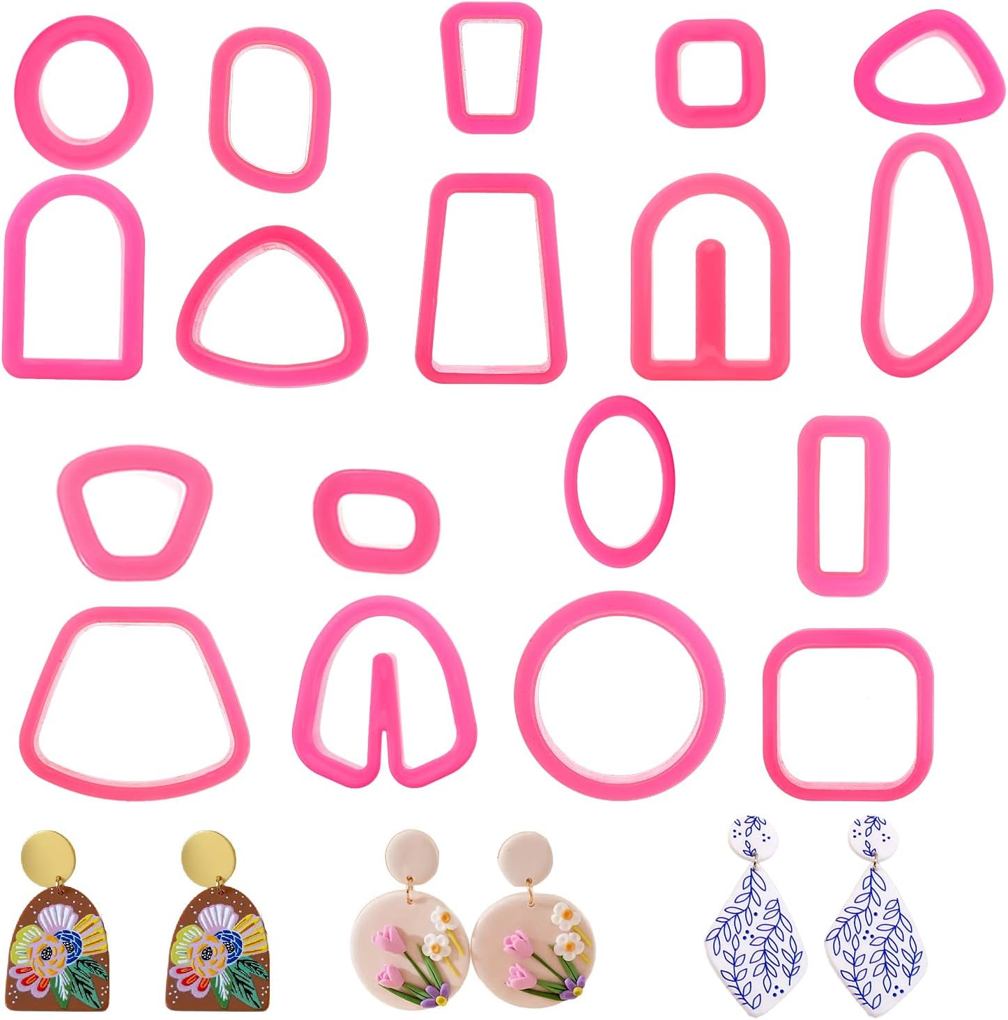 Amazon.com: 18Pcs Polymer Clay Cutters, Organic Polymer Clay Cutters ...