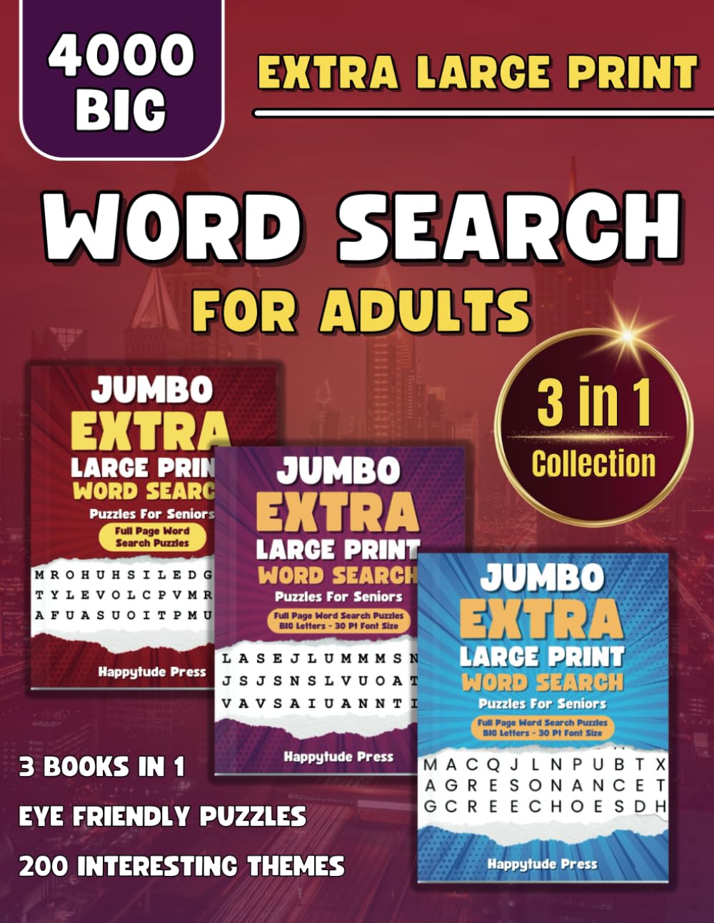 Extra Large Print Word Search: 4000 BIG Word Search for Adults ...