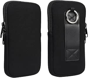 Amazon.com: Neoprene Cellphone Sleeve, Zipper Belt Clip Holster Pouch ...