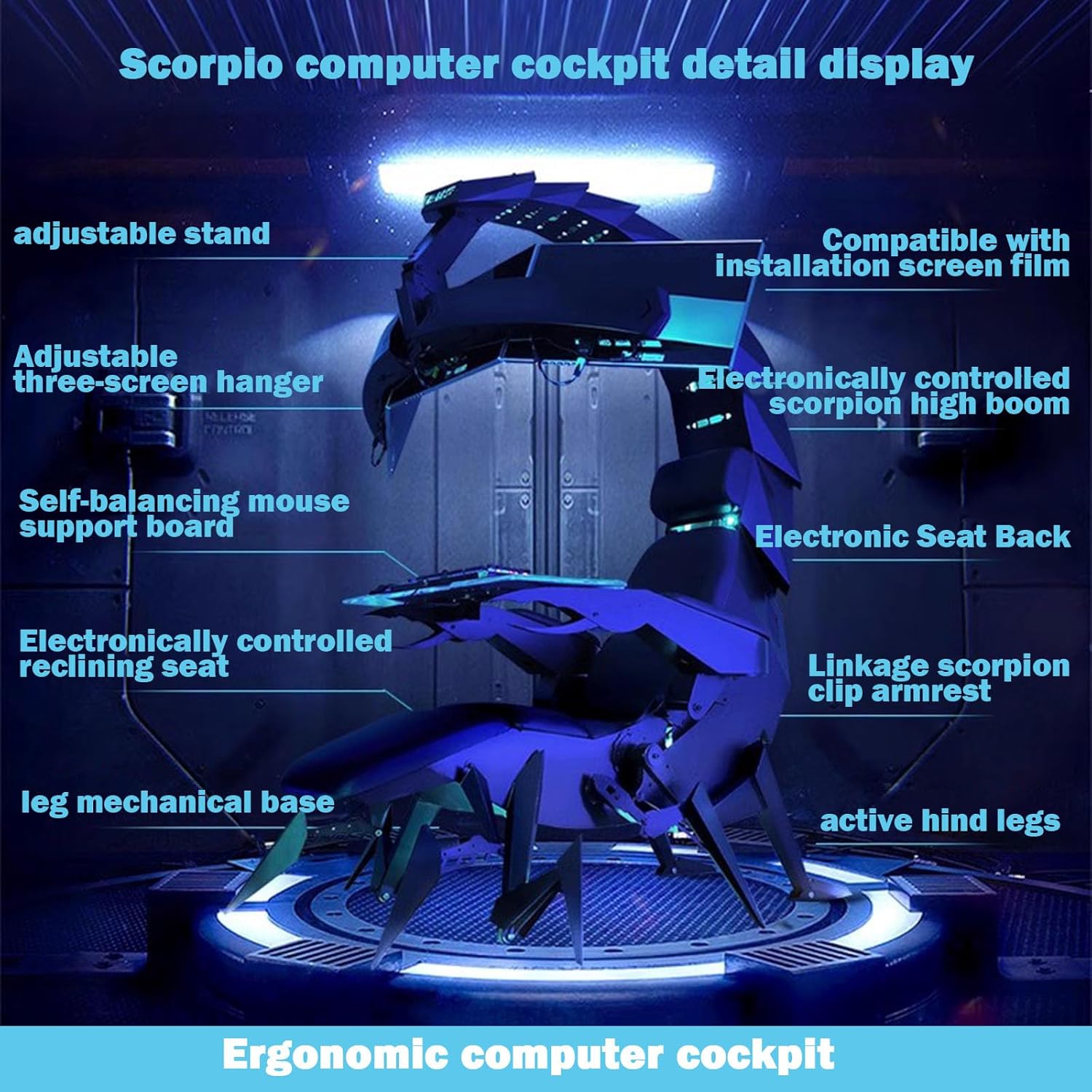 Scorpion Gaming Chair Floor Gaming Chair Ergonomic Computer Cockpit ...