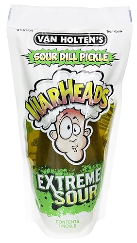Amazon.com : Van Holten's Sour Dill WarHeads Extreme Sour Pickle 1 ea ...