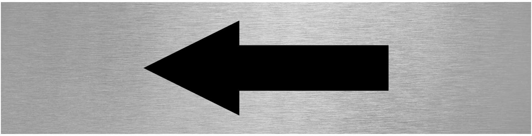 Slimline Aluminium Arrow Sign from ViroDisplay® – Brushed Silver 200 x ...
