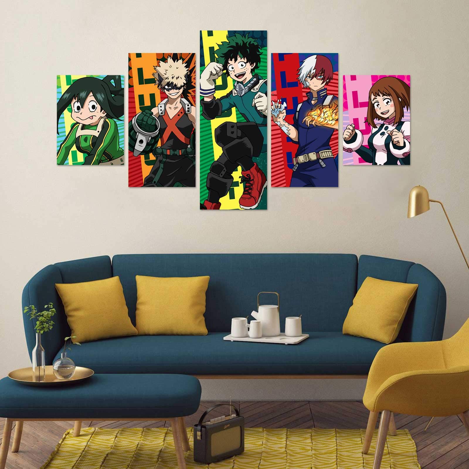 My Hero Academia Posters Deku Bakugou Todoroki Ochako Uraraka and Tsuyu ...