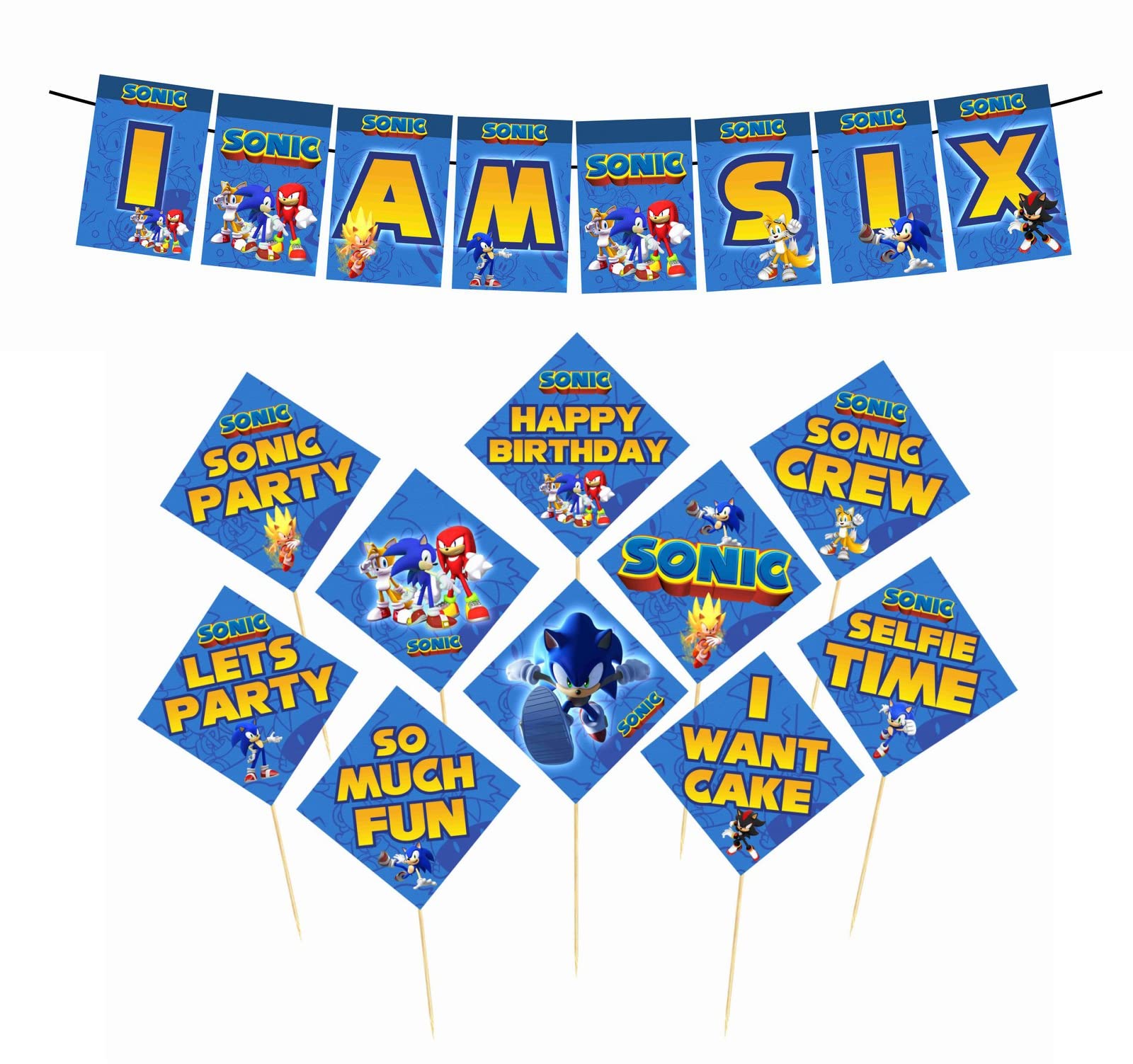 Sonic The Hedgehog Birthday Banner