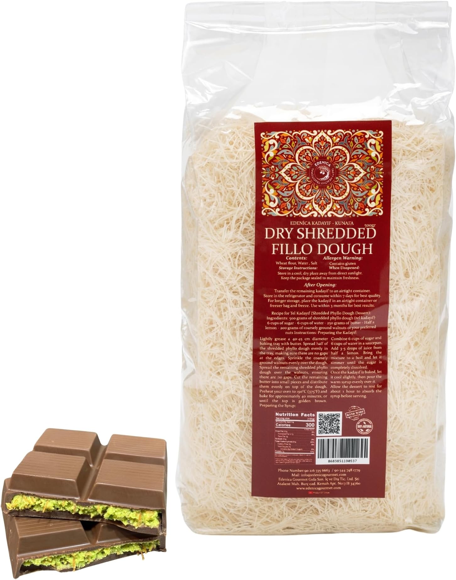 Amazon.com: Fine Knafeh Ready Mix - for making fresh Knafeh at home ...