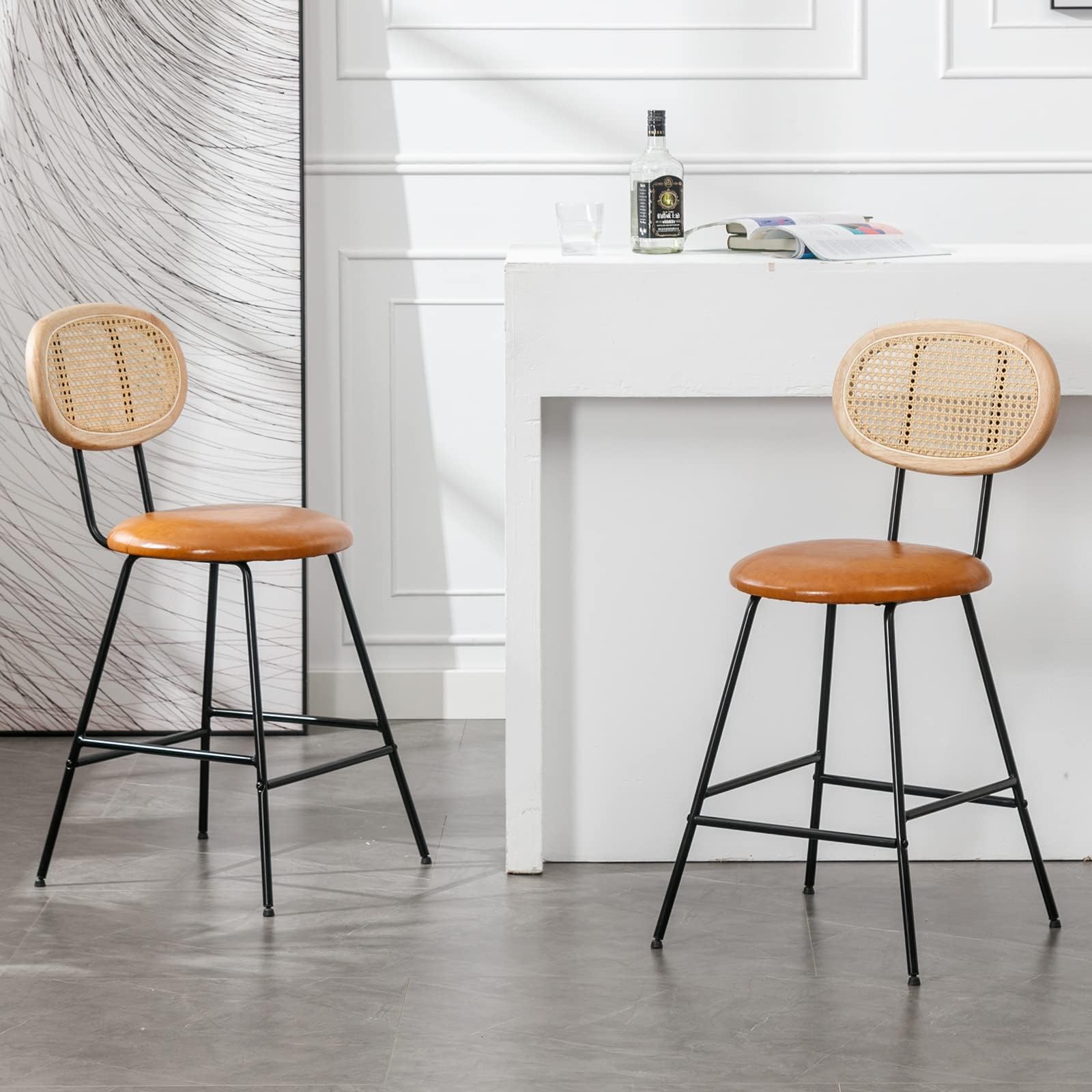 Amazon.com: Bar Stools High Chair Bar Stools Set of 4, Modern ...