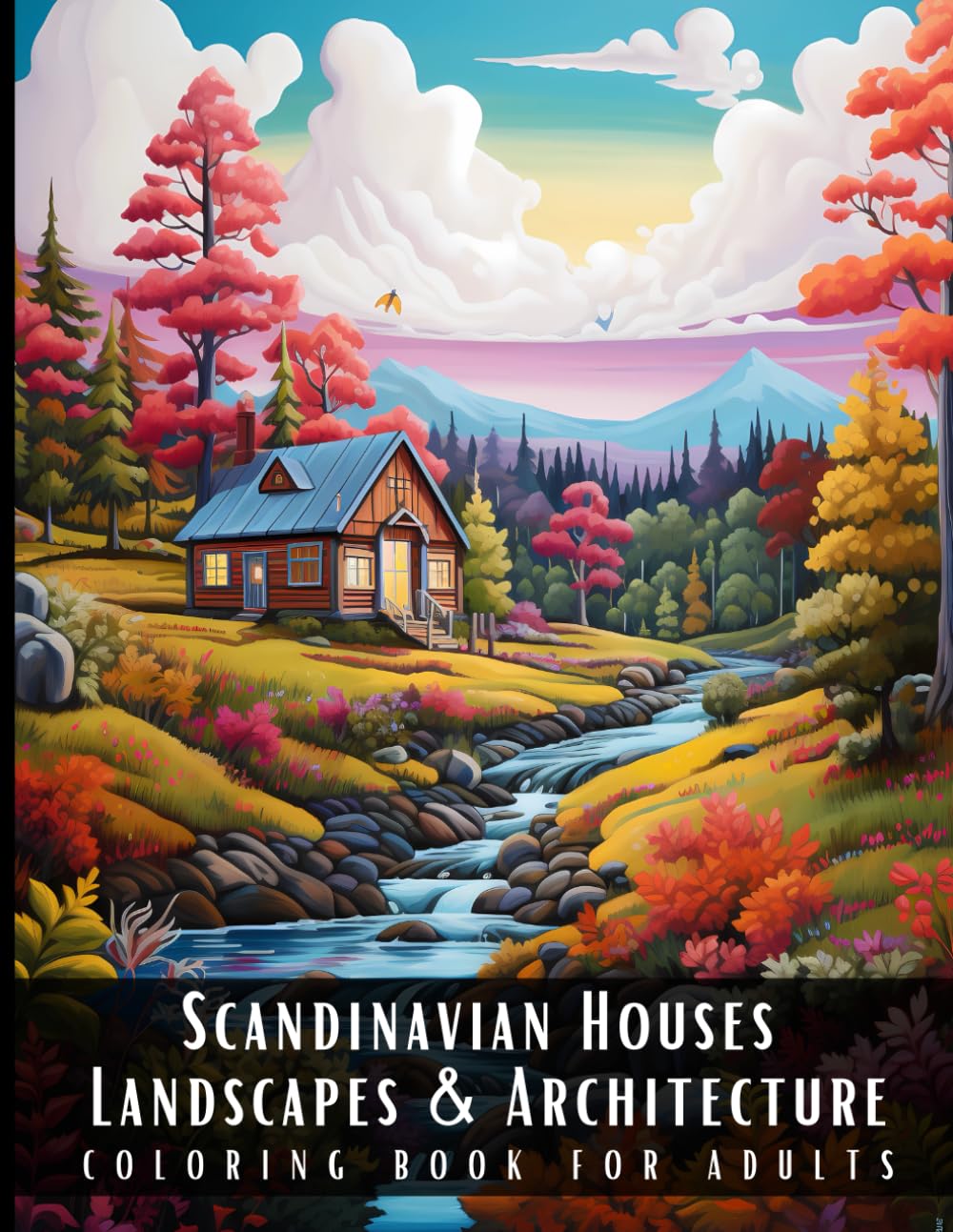 Amazon.com: Scandinavian Houses Landscapes & Architecture Coloring Book ...