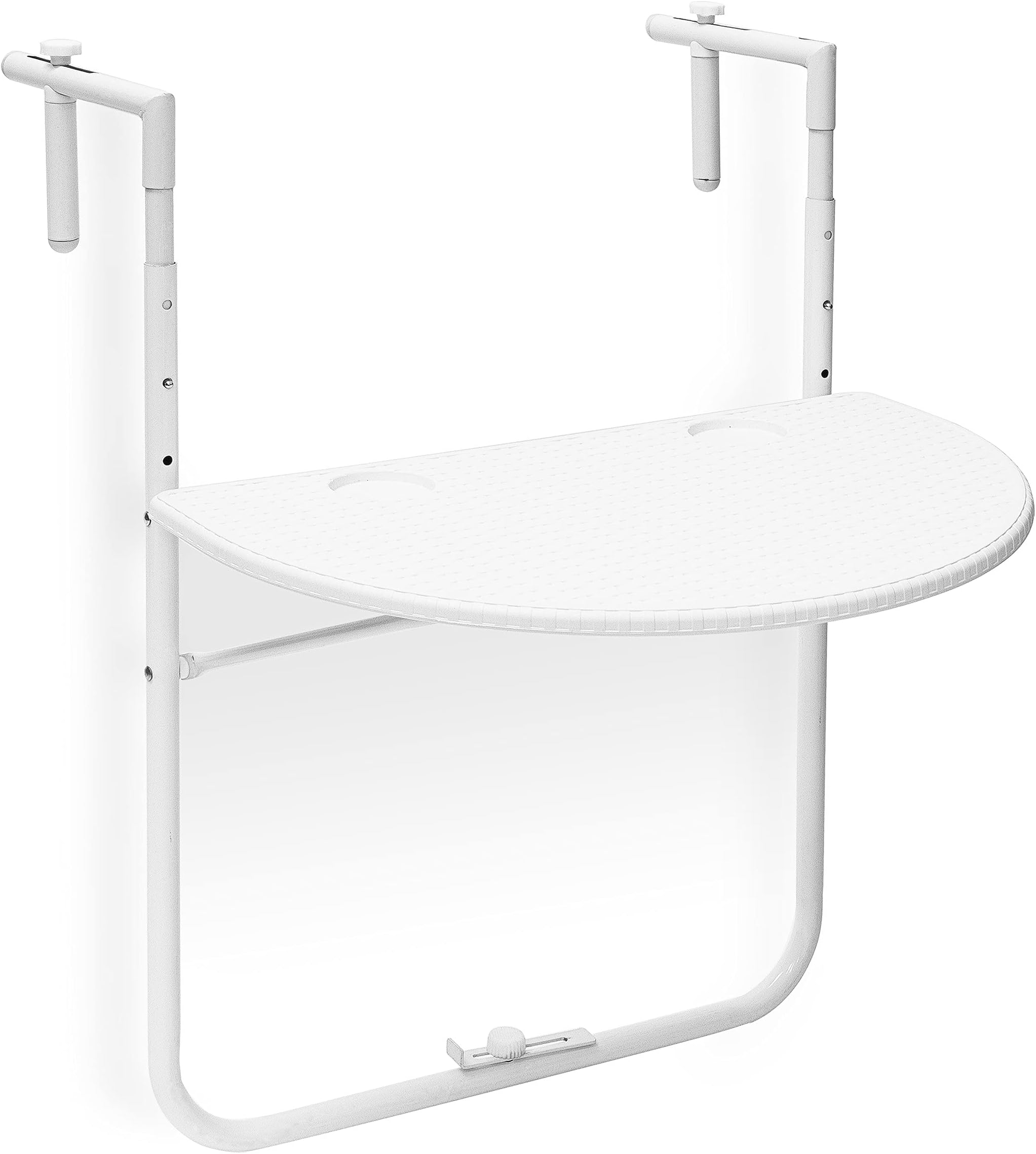 Relaxdays BASTIAN Attachable Balcony Table, 60 x 40 cm, 3 Levels ...