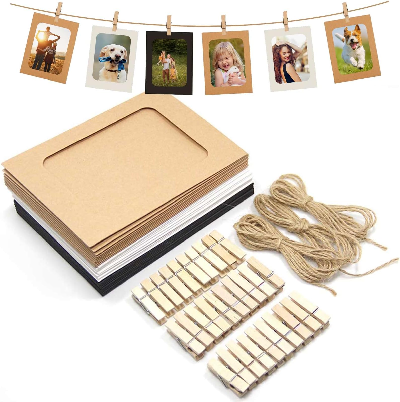 APACALI 60 PCS Cardboard Photo Frames, 4x6 Inch Paper Photo Frame ...