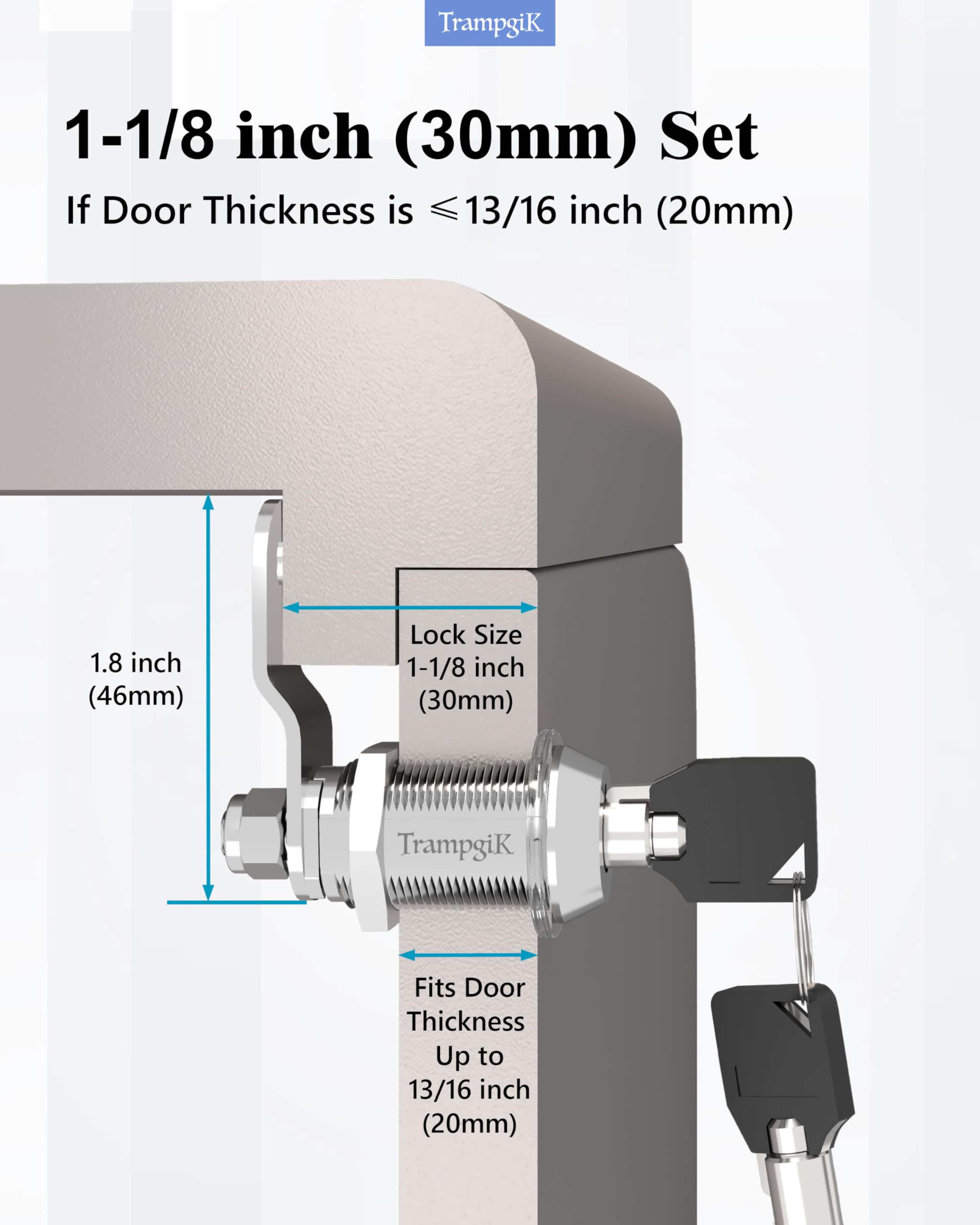 Snapklik.com : Trampgik RV Storage Locks, 1 1/8” Camper Compartment Storage Door Lock
