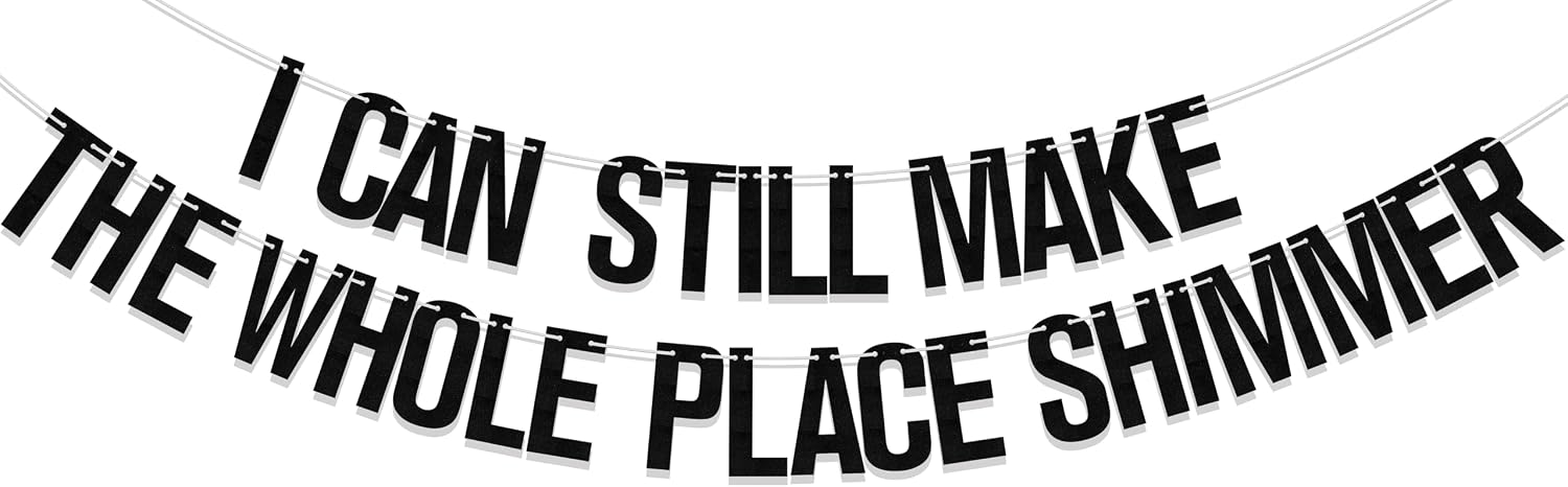 Amazon.com: I Can Still Make the Whole Place Shimmer Banner, Disco ...